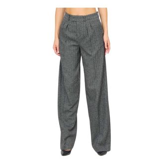 Federica Tosi Hoch taillierte Plissee-Hose - - Trousers - Damen - Grau - M