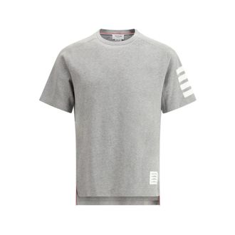 Thom Browne 4-Bar Kurzarm-T-Shirt - - Tops - Herren - Grau - XL