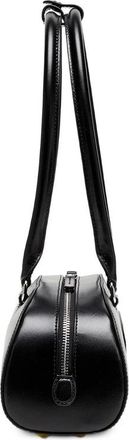 Diesel Embossed Logo Calf Leather Shoulder Bag - Black
