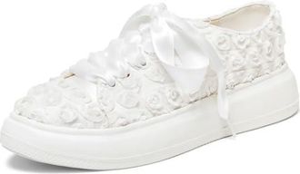 Emily Bridalwear 115-13C Chaussures de Tennis pour Femme Lace Sneakers,Ivoire,41 EU