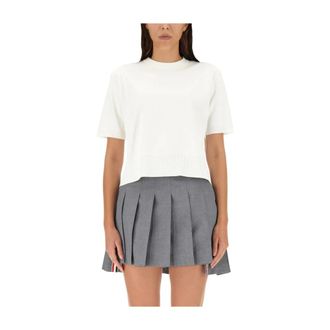 Thom Browne Boxy Fit T-Shirt - - Tops - Damen - Wei&szlig; - S