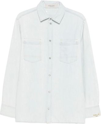 Golden Goose Homme, Chemises, Bleu, Taille: M Camicia taschino