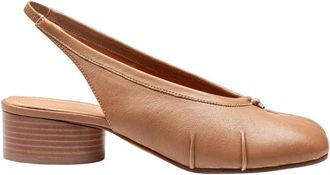 Maison Margiela Hohe Schuhe - Tabi Slingback In Leather Color - Gr. 36 (EU) - in Braun - f&uuml;r Damen