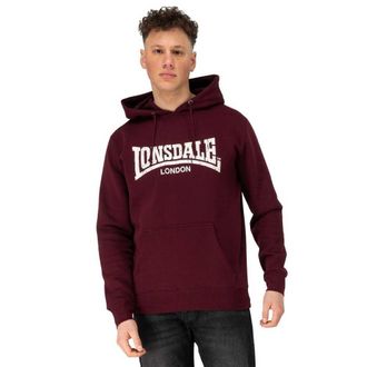 Lonsdale Herren Kapuzensweatshirt Normale Passform WOLTERTON, Oxblood/Ecru, 3XL