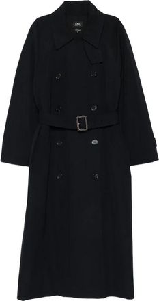 A.P.C. A.p.c., Femme, Manteaux, Bleu, Taille: 34 FR Greta Trench