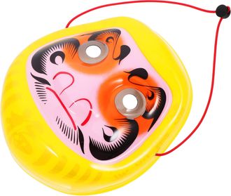 Cabilock Japanische Cosplay Maske Gelb für Halloween Party Requisite Detailreiche Bühnenmaske für Männer und Frauen Langlebiges Party Makeup Zubehör Mystische 