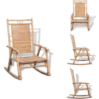 vidaXL Vidaxl - Chaise &agrave; bascule en bambou - Chaise &agrave; Bascule - Chaise Relax - Mobilier Ext&eacute;rieur - Fauteuil En Bambou - D&eacute;coration Jardin