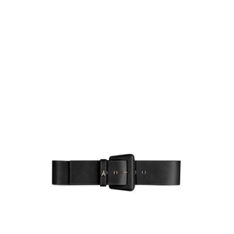 Patrizia Pepe Femme, Accessoires, Noir, Taille: M Ceinture haute avec doublure en cuir