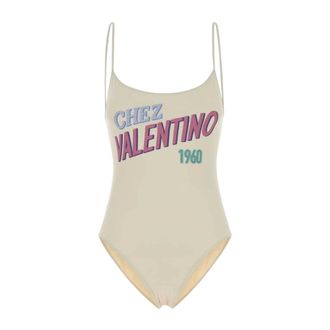 Valentino Garavani Maillot de bain une pi&egrave;ce imprim&eacute; Chez 1960 - Femme - Maillots de bain - Beige - Taille: 38 FR