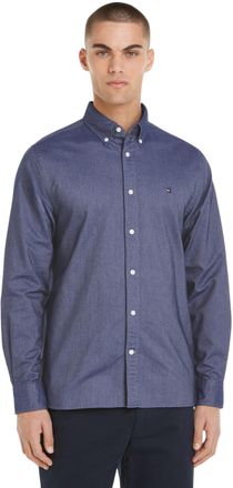 Tommy Hilfiger Herren Hemd Oxford Shirt Langarm, Blau (Desert Sky), S