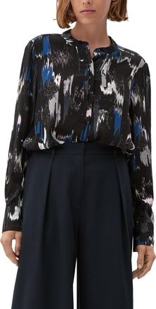 s.Oliver Damen Blusen, Schwarz, 38 EU
