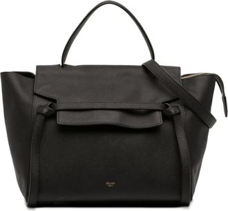 Celine Hobo Bags - Mini Grained Calfskin Belt Satchel - Gr. unisize - in Schwarz - f&uuml;r Damen