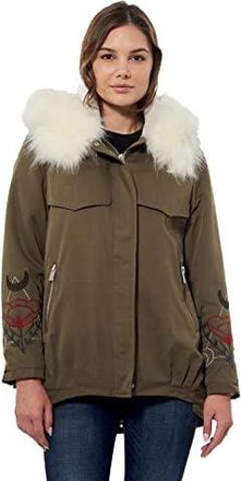 Kaporal Parka Kaki brodée Femme - Draco - M - Vert