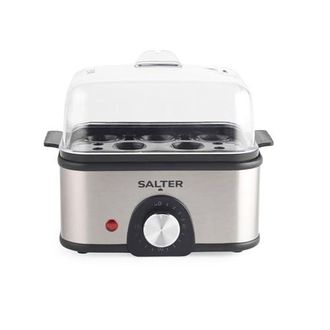 Salter Electric Multi Egg Boiler, 8 Egg Capacity Cooker, Great for Soft Dippy, Hard and Poached Eggs, Includes Measuring Cup, Removable Egg Rack and 2 Poachi