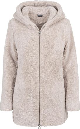 Urban Classics Damen Kapuzenpullover Ladies Sherpa Jacket, Beige (Sand 208), X-Small