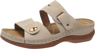 Generic Sandales Femme &Eacute;t&eacute; Compens&eacute;es Chaussures Sandales D&eacute;contract&eacute;es Pour Femmes Couleur Unie Mode Semelles Plates Id&eacute;ales Quotidien