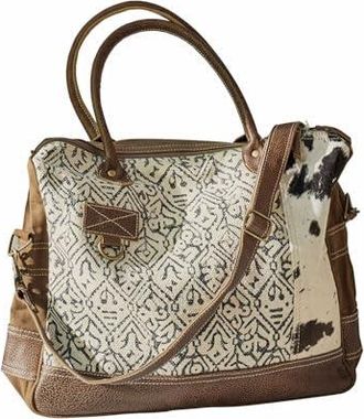 Loberon Sac Elma - H/L/P env. 32/43 / 10 cm - marron - Coton, Peau de vache, marron