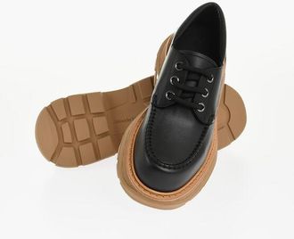 Alexander McQueen Leather Lace-Up Shoes With Chunky Sole size 40,5