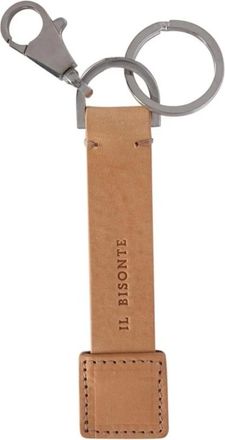 IL BISONTE Homme, Accessoires, Beige, Taille: ONE Size Leather Tab Keychain