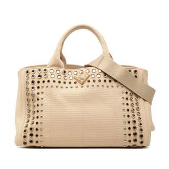 Prada Pre-owned Vintage Canvas Handbag - - Pre-owned - Damen - Beige - ONE SIZE
