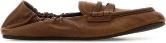 Miu Miu Loafer aus Leder - Braun