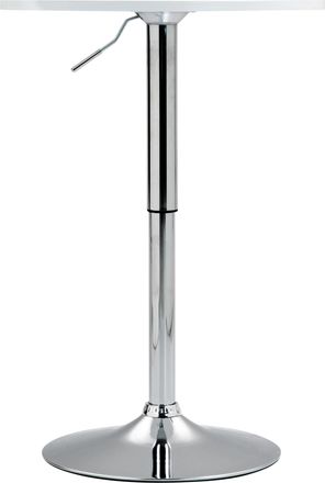 Clp Stehtisch Lamoni höhenverstellbar drehbar mit Metallgestell I Bistrotisch für Bar & Events I Tischplatte Ø 60 cm I Ideal mit Hussen & Deko, Farbe:weiß
