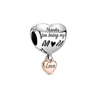 Pandora Pandora Icons Charm Coeur en argent sterling et en métal plaqué or rose 14 carats