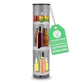 Easymaxx Flaschenk&uuml;hler Outdoor | Flaschen- und Dosen-K&uuml;hler | Erdloch Bierk&uuml;hler | Bis zu 13 Flaschen & Dosen (0,33l bis 1 l) | Klimaneutral und Effizient Get
