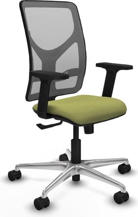 Piqueras y Crespo B&uuml;rostuhl, gr&uuml;n, mit 2D-Armlehnen, h&ouml;henverstellbare Lendenwirbelst&uuml;tze, ausgestattet mit 3 Positionen und Schneideschaum, mit Rollen von 65 mm, Nylon