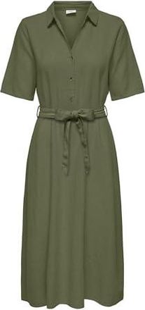 Jacqueline de Yong JdY Jdysay 2/4 Midi Shirt Dress WVN Noos Say Robe mi-Longue, Kalamata, L Femmes