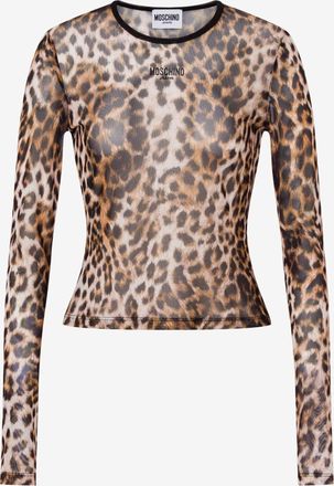 Moschino T-shirt en maille imprim&eacute;e - Marron