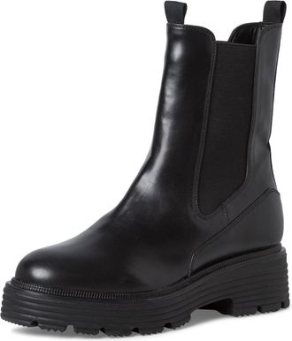 Tamaris Damen Chelsea Boots, Frauen Stiefeletten,TOUCHit-Fußbett,halbstiefel,Kurzstiefel,uebergangsschuhe,uebergangsstiefel,Black Uni,37 EU