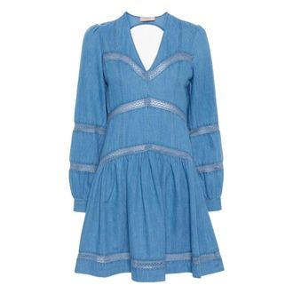 Twinset Damen, Kleider, Blau, 2XSGröße