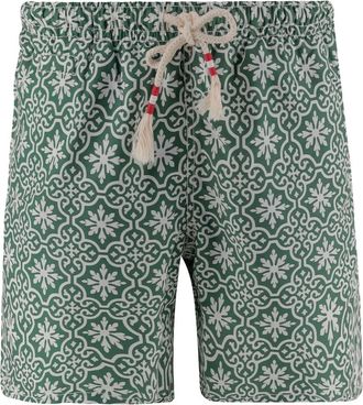 MC2 Saint Barth Badeshorts mit Blumen-Print - Gr&uuml;n