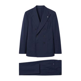 Manuel Ritz Homme, Costumes, Bleu, Taille: L Single Breasted Suits