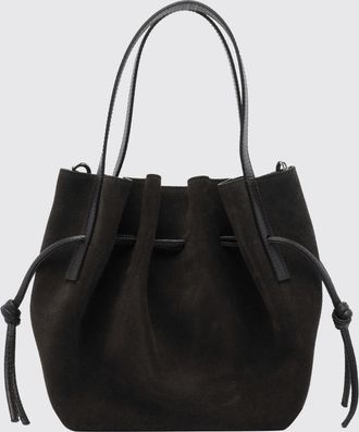 Yuzefi Scallop Mini-Beuteltasche von aus Velourskalbsleder mit Kordelzug