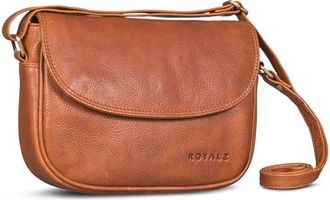Royalz Vermont Vintage Sac à Main en Cuir Véritable pour Femmes - Petit Sac Epaule pour Fête, Soirée, City - Couleur: Texas Marron