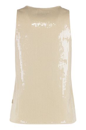 7 For All Mankind Womens Cotton Tank Top Beige Vests & Tops