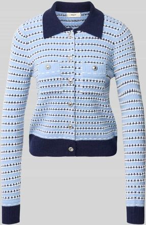 Suncoo Strickjacke aus Leinen-Mix mit Polokragen Modell GUALEM