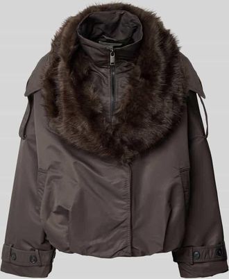 Gestuz Regular Fit Jacke mit Kunstfellbesatz Modell Olina