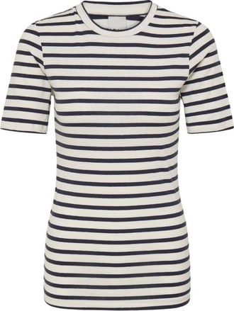 Ichi Ichi, Femme, Tops, Multicolore, Taille: 38 FR T-shirt Ray&eacute; en Coton