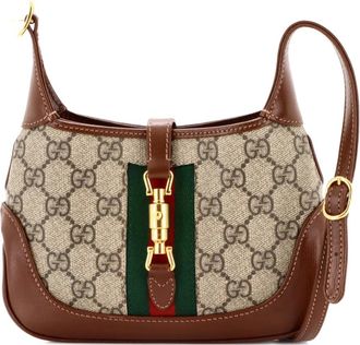 Gucci Jackie 1961 GG Coated Canvas Mini hobo bag - Braun