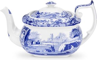Portmeirion Spode Blaue italienische Teekanne