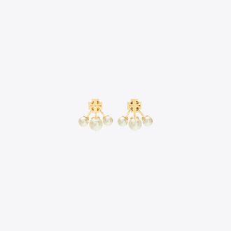 Tory Burch Moondance Pearl Front-Back Earrings