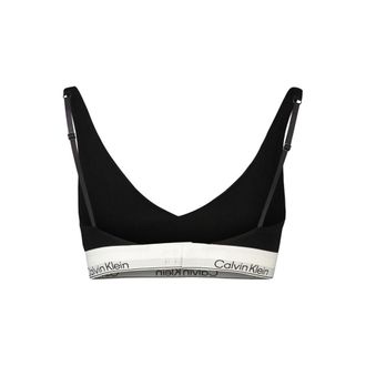 Calvin Klein Cotton-Blend Triangle Bra - Black