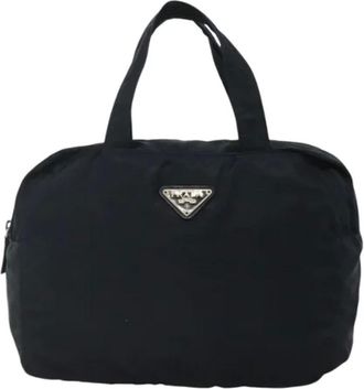 Prada Pre-owned Nylon sacs-main - Femme - Pre-owned - Bleu - Taille: ONE Size