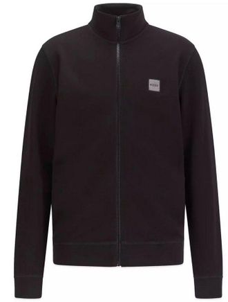 BOSS Sweatjacke Herren Zestart Zip Jacke Gerippter Stehkragen, Rei&szlig;verschluss, seitliche Eingrifftaschen