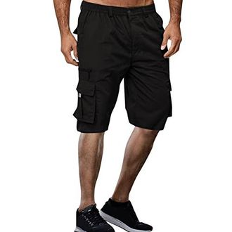 Generic Short cargo pour homme avec taille &eacute;lastique - L&eacute;ger - Pour la marche, la randonn&eacute;e, la p&ecirc;che, le cyclisme, le safari - Avec plusieurs poches - Couleu