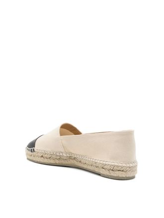 Castaner Womens Katty Cap-Toe Espadrilles Beige Shoes > Flats