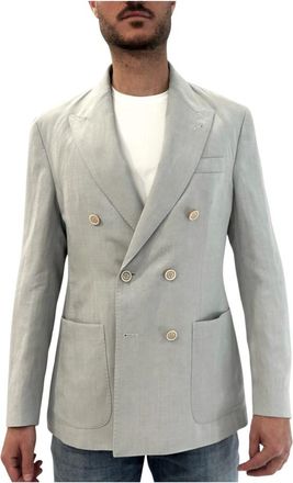 Eleventy Homme, Vestes, Bleu, Taille: M Giacca doppiopetto